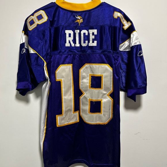 Reebok | Shirts | Vikings Rice Vintage Football Jersey | Poshmark